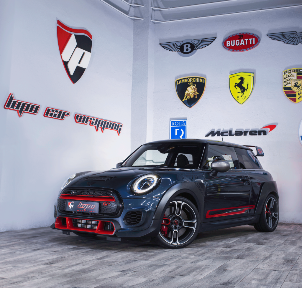 Mini GP3 detalles en vinilo 3M Wrap Film - Lupo Car Wrapping