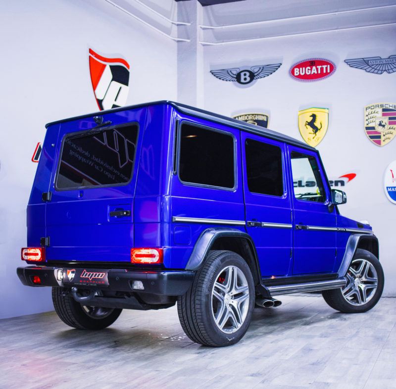 Mercedes G500 Full Wrap azul eléctrico - Lupo Car Wrapping